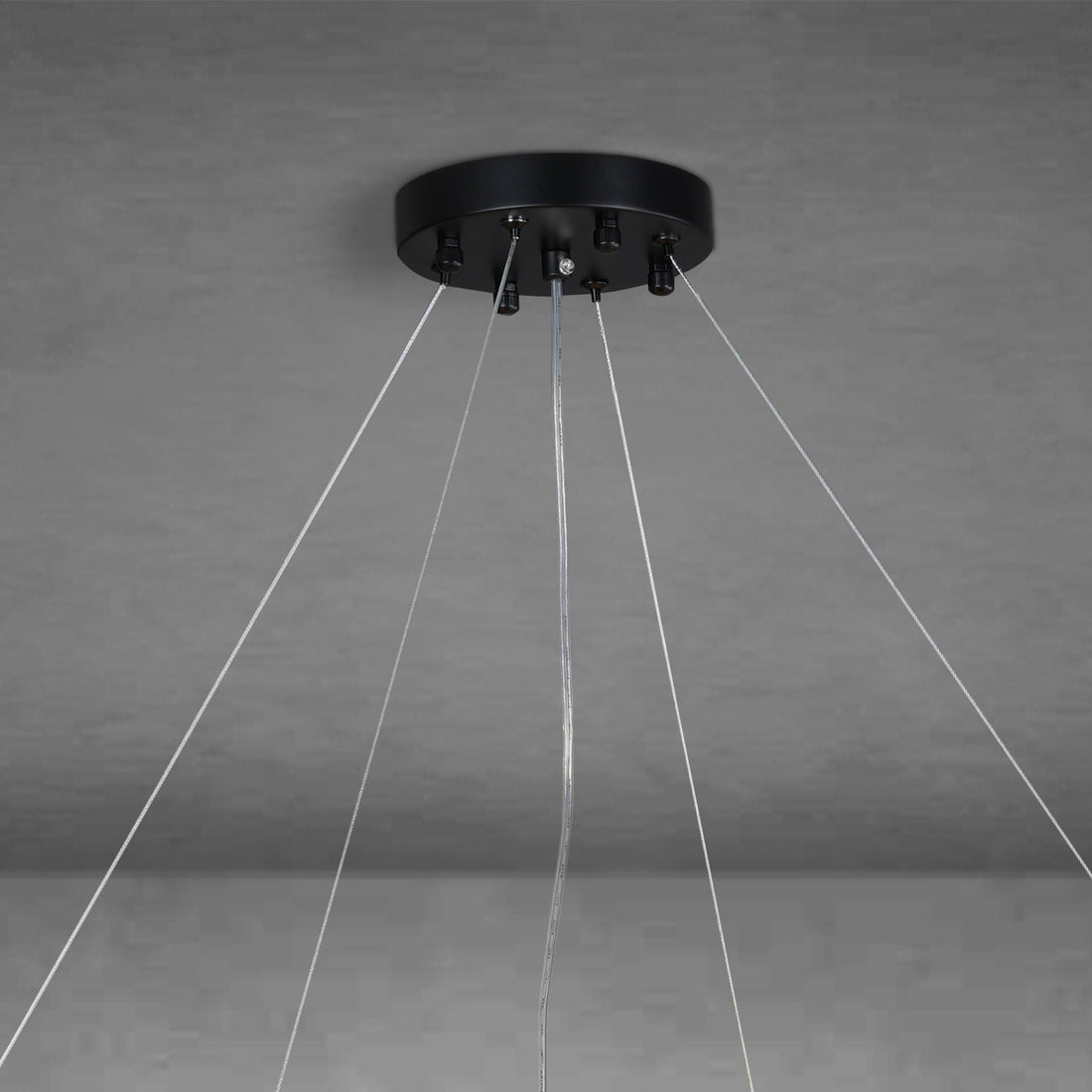 7-Tier 39" Black Chandelier