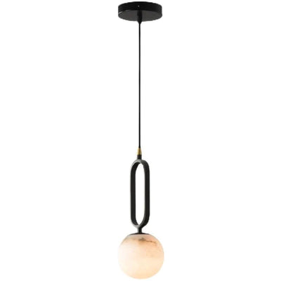 Merlin Phoenix Alabaster Sphere Pendant Light, Modern Pendant Lighting